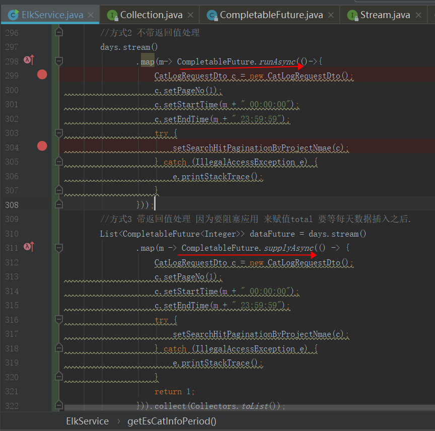 lambda no instance(s) of type variable(s) T exist so that void conforms to R_no instance of type ...