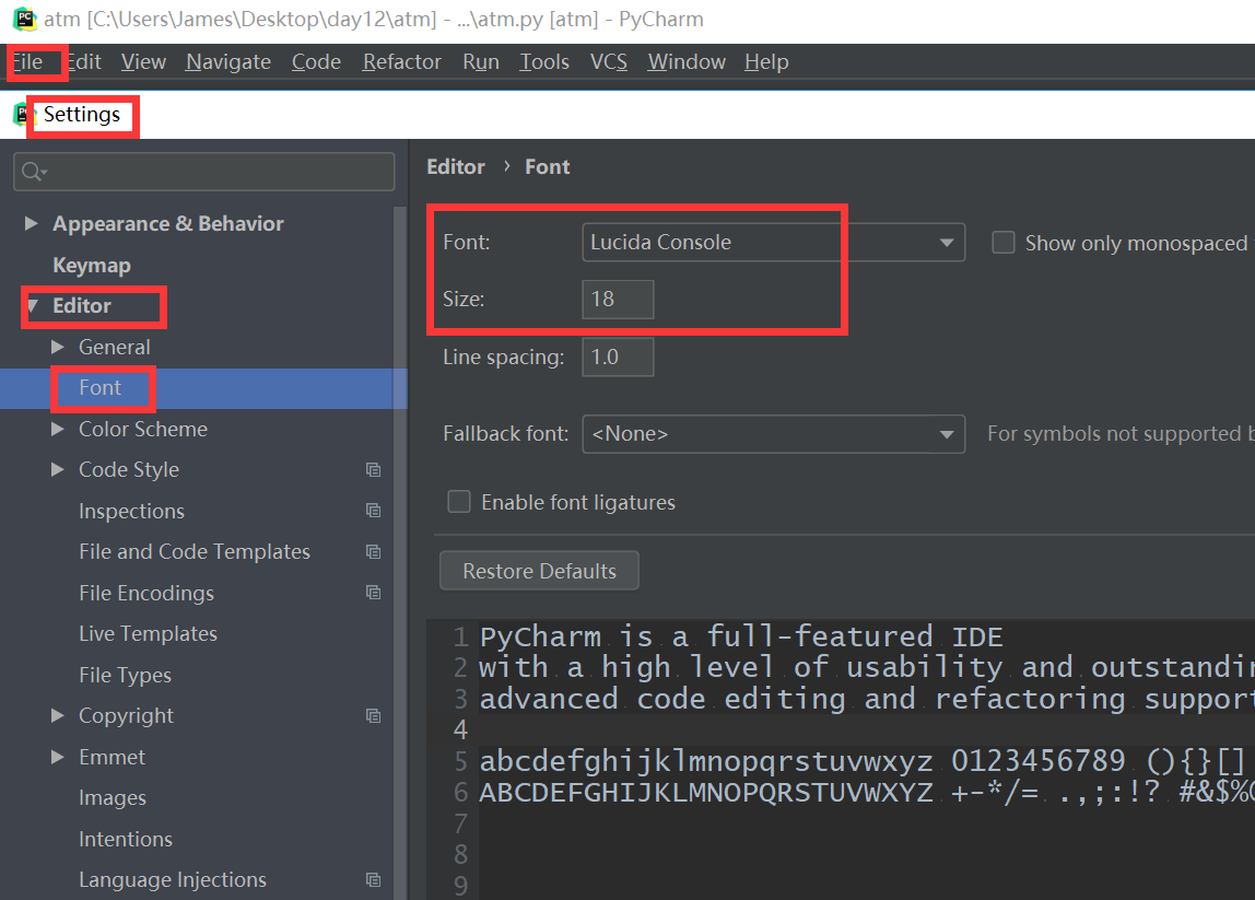 【Python干货】PyCharm如何更改成“舒服的”主题&字体？_pycharm 修改主题-CSDN博客