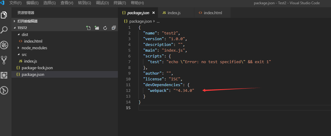 VsCode下部署Webpack4.x版本环境_vscode dist 部署-CSDN博客