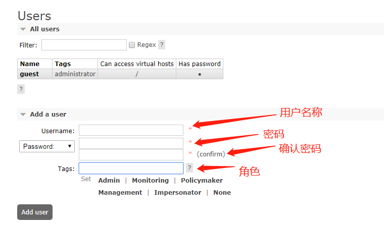 RabbitMQ 一 用户以及vhost配置_system.exception: 0: at rabbitapi.restmanagement.g-CSDN博客