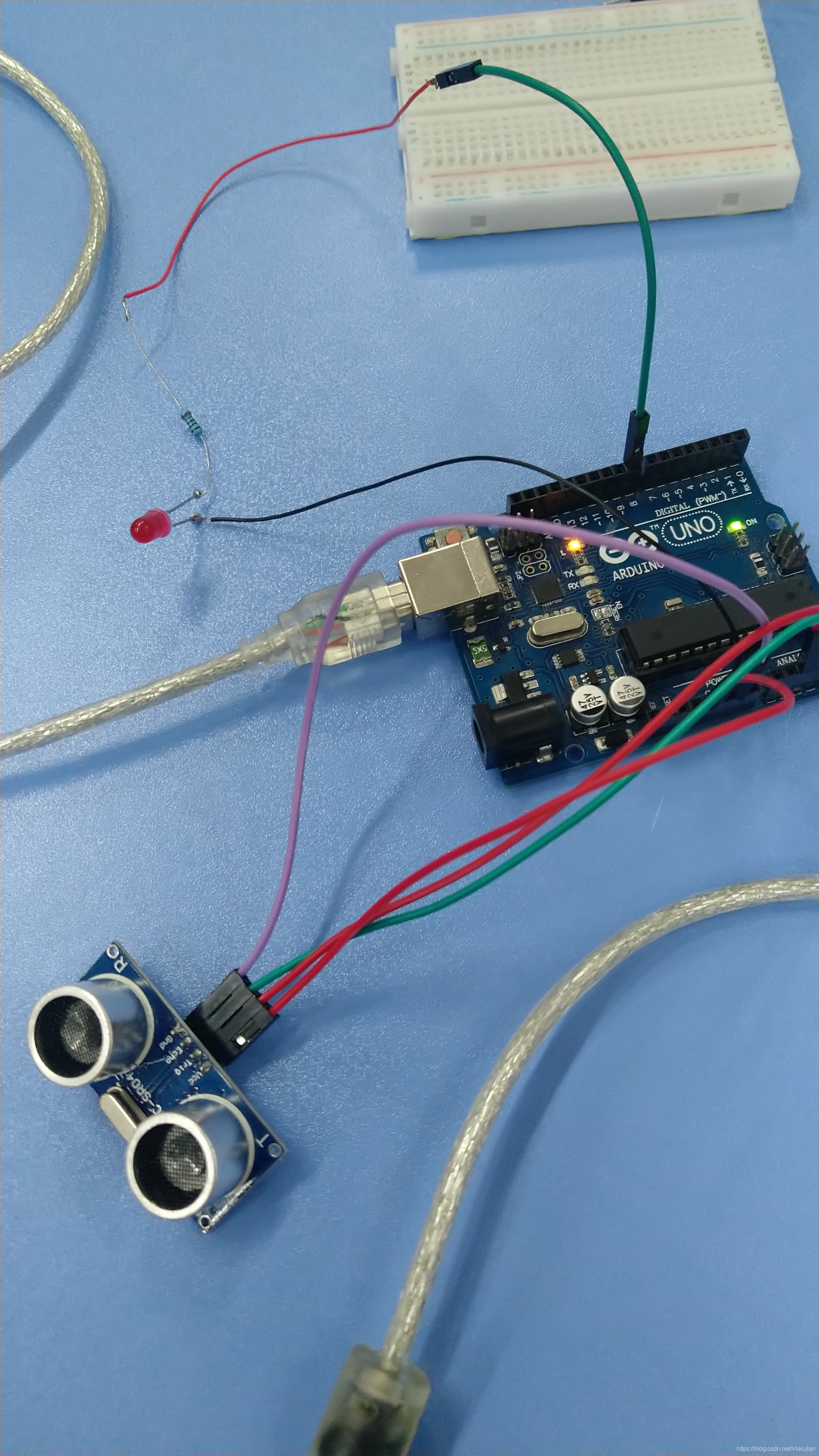 Arduino实现超声波测距控制led灯vianjian的博客 Csdn博客 3895