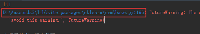 svm使用出现FutureWarning: The default value of gamma will change from 'auto' to 'scale' in version 0 ...