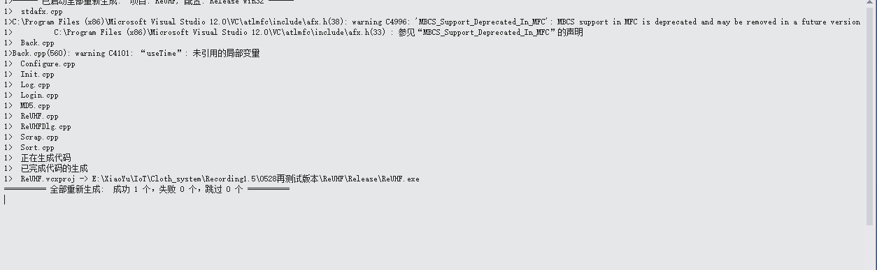 vs2013警告：warning C4996: 'MBCS_Support_Deprecated_In_MFC': MBCS support in MFC is deprecated ...