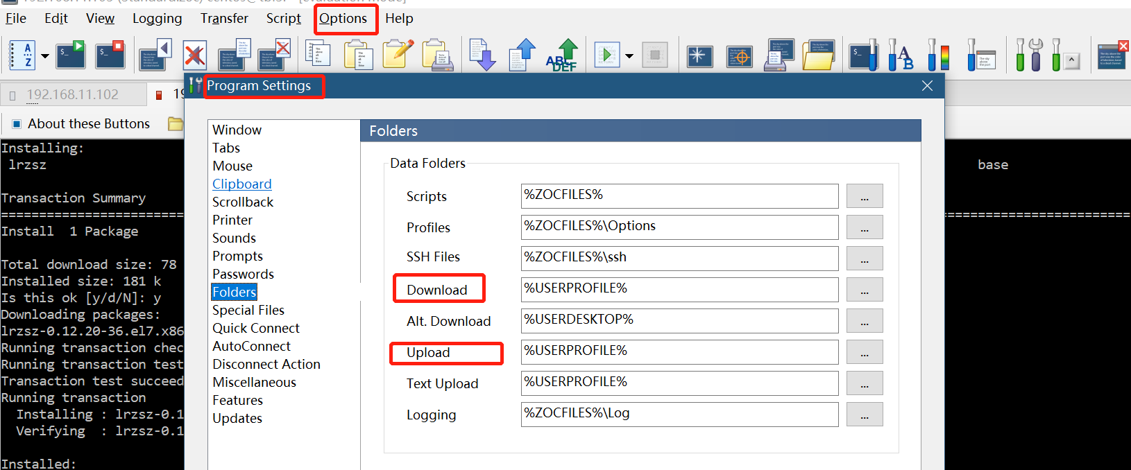 ZOC7 Terminal 首次安装无法 上传/下载文件_zoc 上传文件没有反应-CSDN博客