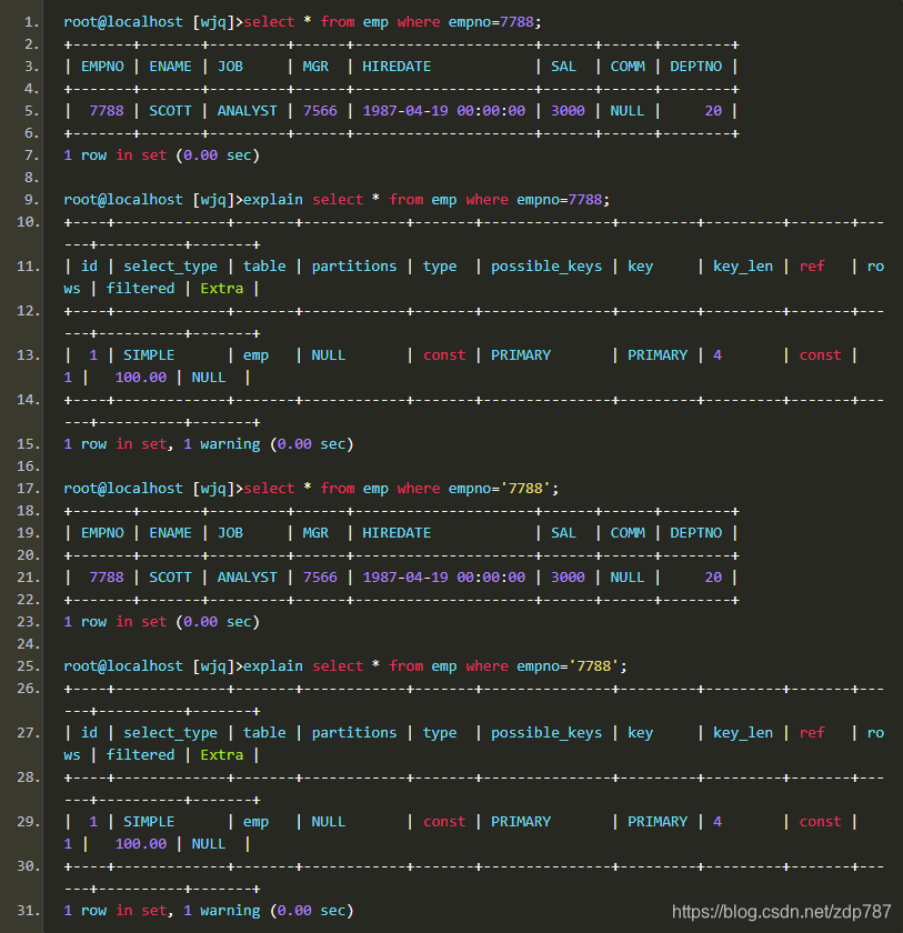 分析mysql中隐式转换导致查询结果错误及索引不可用mysql Dbms的官方文档 隐式转换 结果错误 Csdn博客