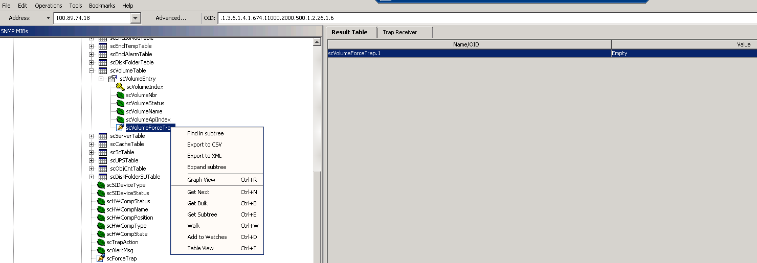 利用iReasoning MIB Browser测试DELLEMC Storage Center SC9000 SNMPv3功能_mib ...