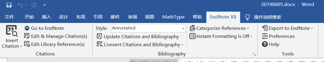 【office相关】word2016 添加EndNote X8工具_word2016插入endnote-CSDN博客