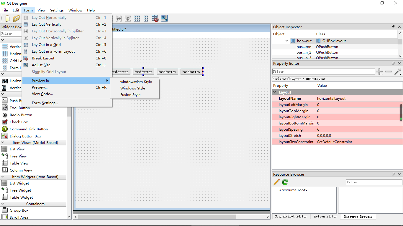 qt designer 布局管理第一个窗口程序_qt designer horizontal layout-CSDN博客
