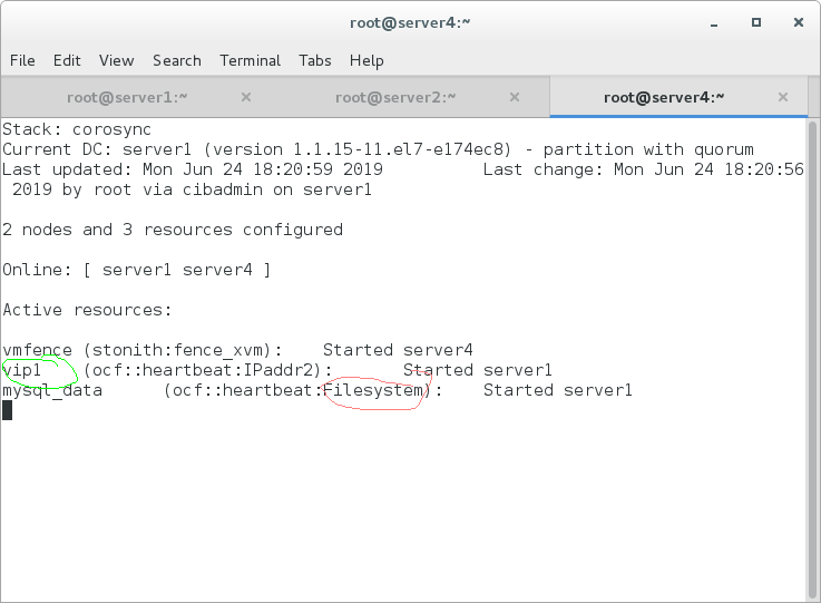 实练(一)红帽RHEL7自带的高可用套件使用之二pacemaker +corosyns + pcs +mysql_rhel 7 pcs ...