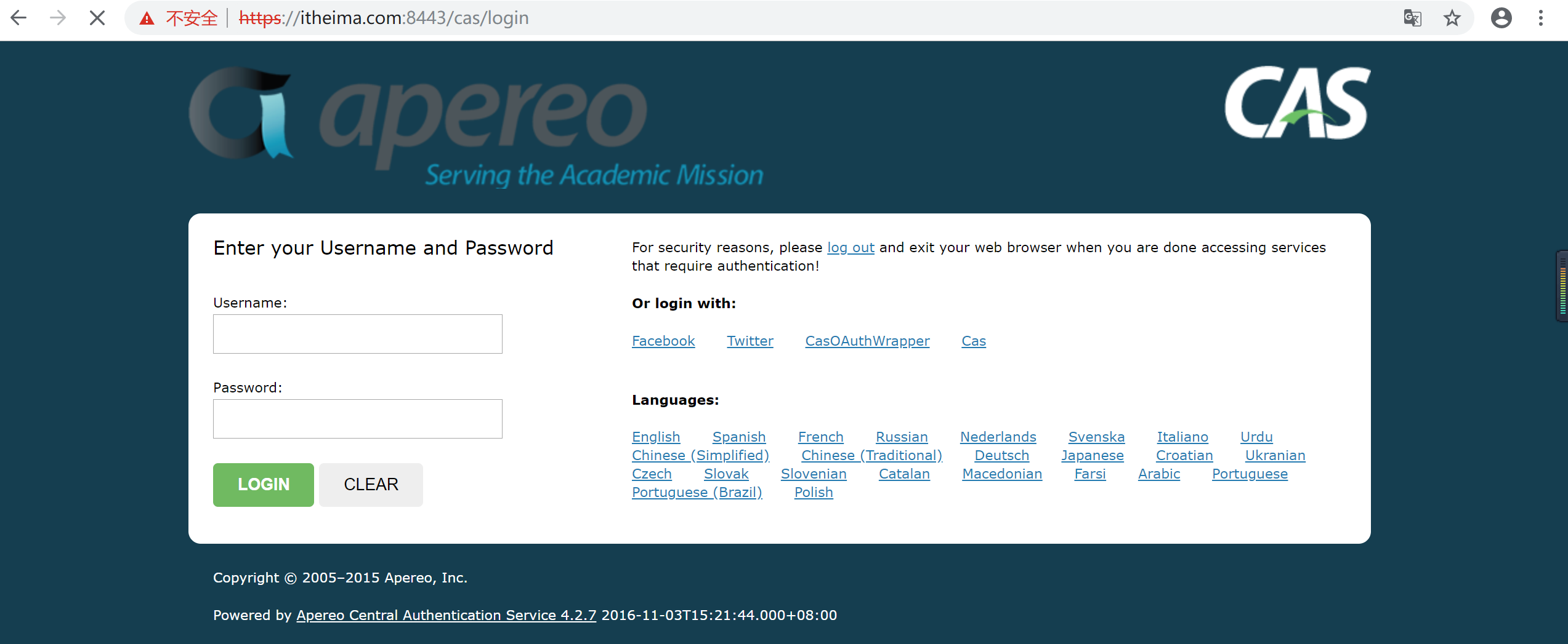 Cas认证4.2.7版本完整部署流程（以及cas-server-support-oaut，cas-server-support-pac4j ...