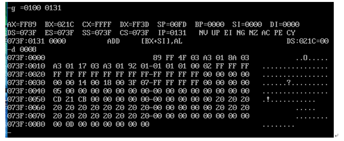 实验一 DEBUG的使用（合工大汇编实验）_利用debug程序中的“e”命令,将两个多字节数“12345678h”和“fedcba98h”分别送-CSDN博客