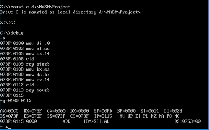 实验一 DEBUG的使用（合工大汇编实验）_利用debug程序中的“e”命令,将两个多字节数“12345678h”和“fedcba98h”分别 ...