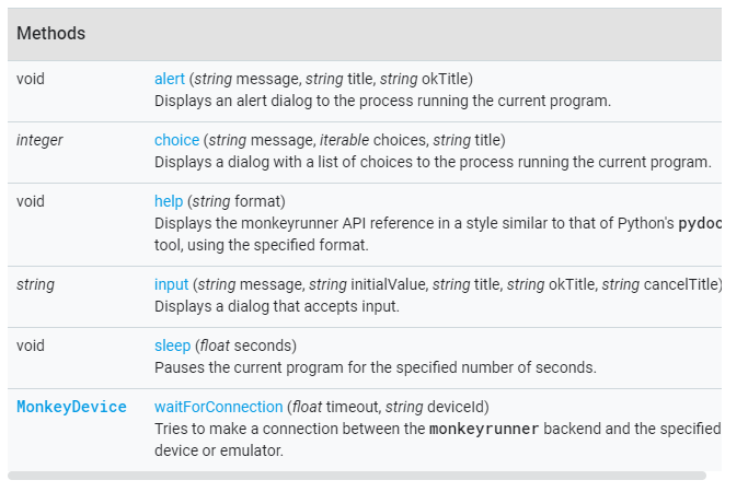 Android自动化测试之MonkeyRunner MonkeyDevice MonkeyImage API使用详解 脚本编写 脚本录制回放_monkeyrunner ...