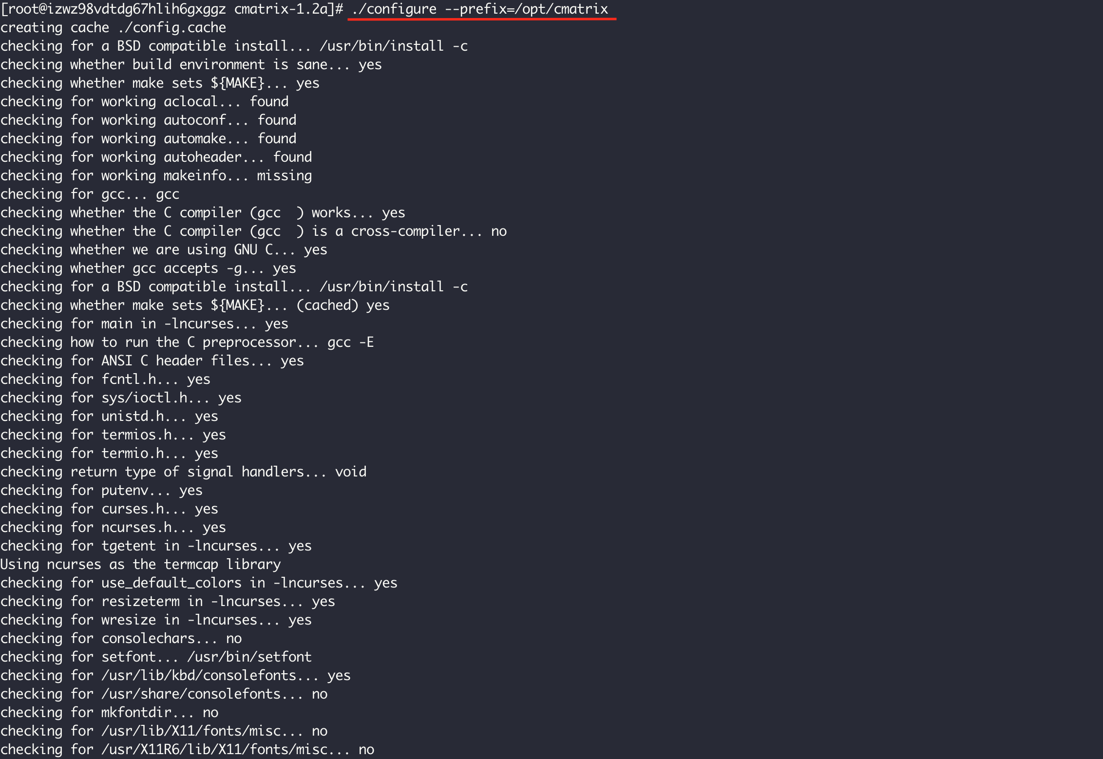 黑客帝国般的Linux屏保cmatrix的安装和使用_安装cmatrix 需要多久-CSDN博客
