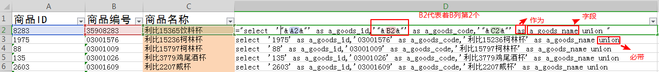 Excel表格写sql语句在excel表格写数据库语句 Csdn博客 2167