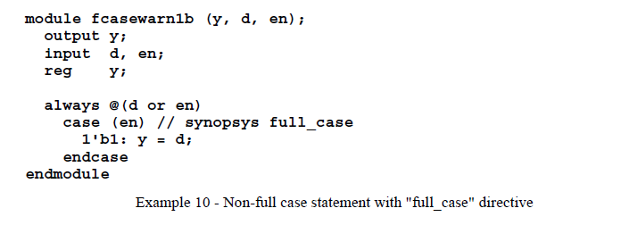 Synopsys Fullcase Parallelcase综合指令的用法synopsys Full Case Csdn博客 