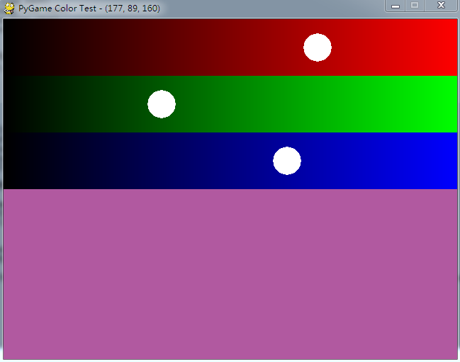 Python笔记：利用pygame模块实现三原色颜色滚动条效果_python三原色合成-CSDN博客