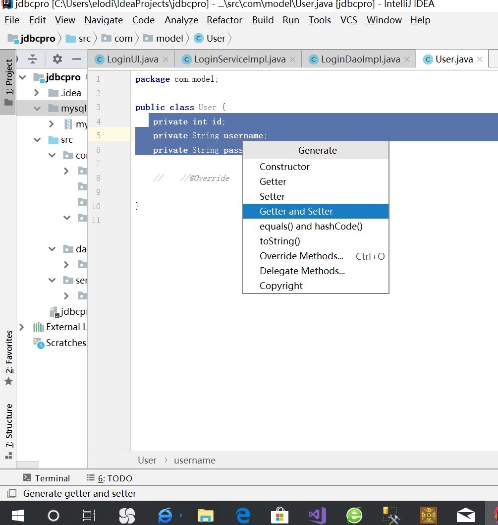 IDEA自动生成getset方式和自动生成constructor方式_javaconstructor选中多个-CSDN博客