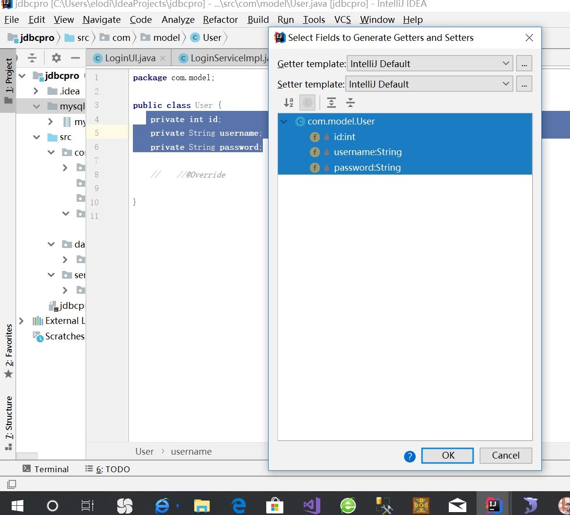 IDEA自动生成getset方式和自动生成constructor方式_javaconstructor选中多个-CSDN博客