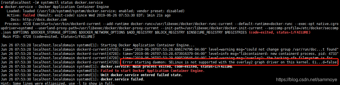 启动docker报错:“job For Rvice Failed Because The Control Process Exited With Error”解决办法 Csdn博客