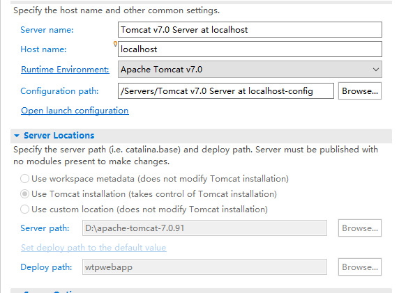 配置tomcat部署路径（Server Location是灰色怎么修改）_tomcat项目 requestmapping 注解为灰色-CSDN博客