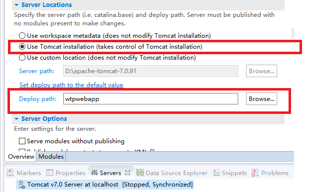 配置tomcat部署路径（Server Location是灰色怎么修改）_tomcat项目 requestmapping 注解为灰色-CSDN博客
