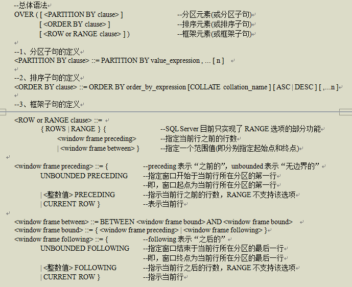 窗口函数 开窗函数 及over子句 3 ：over子句完整语法及各选项详解 C 语法详解 黄勇 Csdn博客