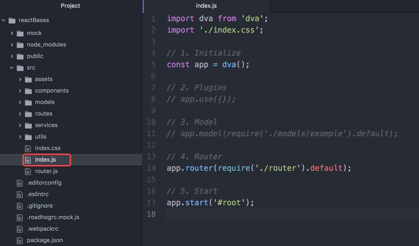 react：react + dva + router + roadhog 基础项目搭建 | 兜兜