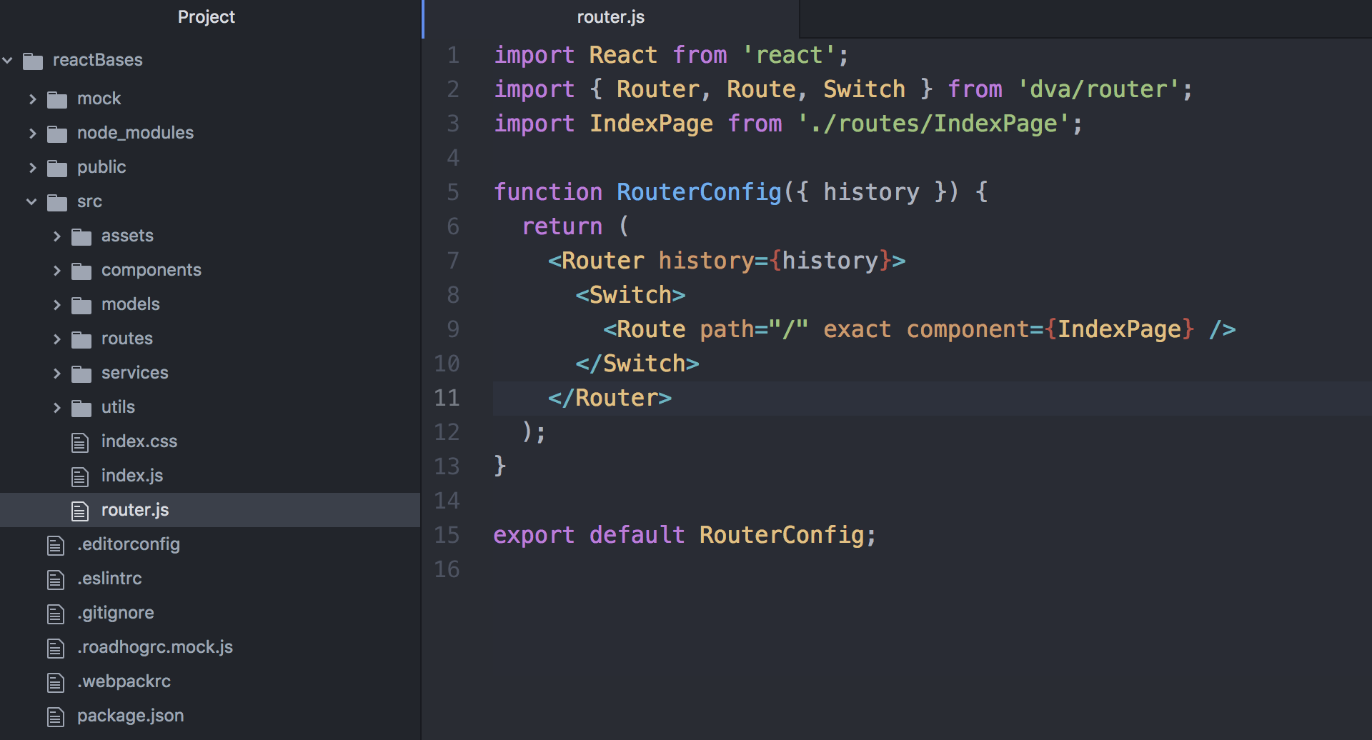 react：react + dva + router + roadhog 基础项目搭建 | 兜兜
