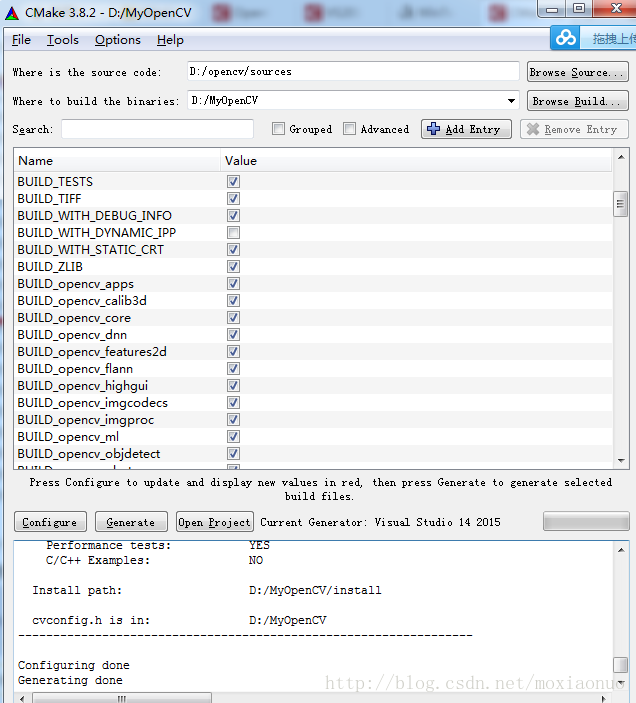 Windows下Cmake+Visual Studio 2017编译OpenCV并配置（完美解决，可进入OpenCV源码）_Ubuntu1996的博客-CSDN博客