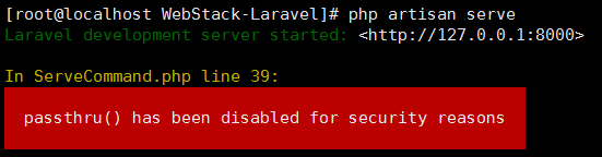 【linux】passthru has been disabled for security reasons_passthru() has been disabled for security ...