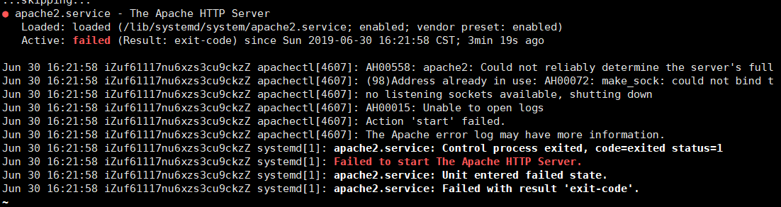 Debian apache2 启动(Failed to start The Apache HTTP Server.) 修改apache端口小白教程_sudo systemctl status ...