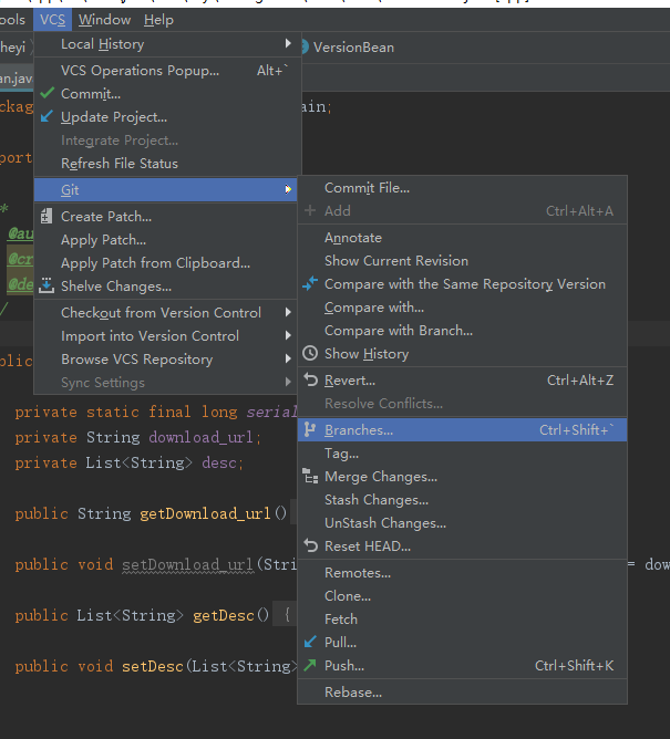 android studio中使用GitLab创建分支以及合并分支_android studio git创建分支,分支上代码只有一部分-CSDN博客