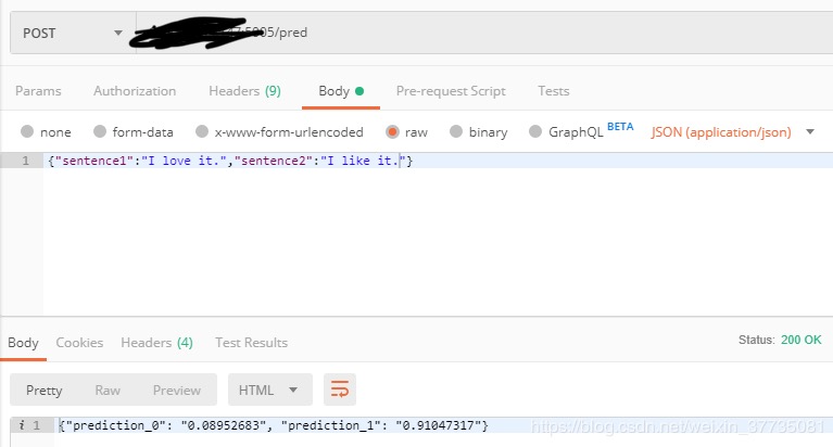 Bert训练MRPC数据集，将预测模型写成API调用，以及简单html界面使用，后台服务使用flask-CSDN博客