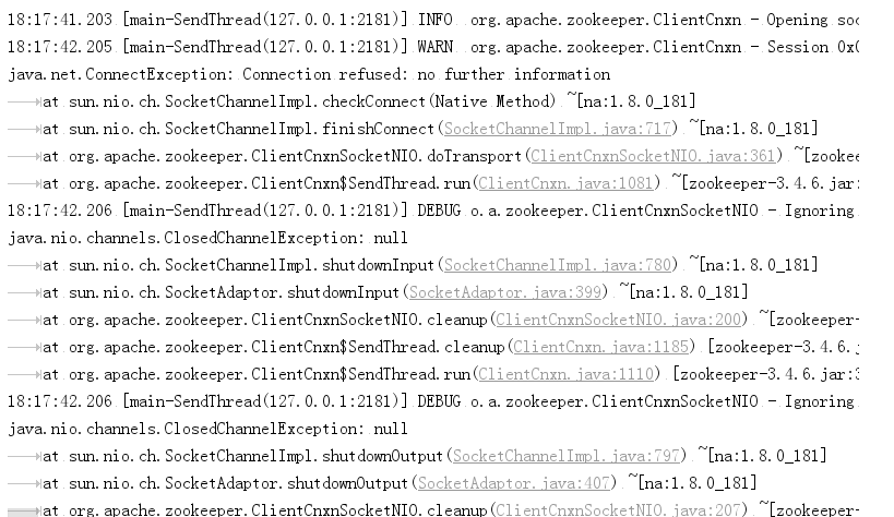 调用dubbo接口报错，java.net.ConnectException，java.nio.channels.ClosedChannelException: null_dubbo 调用 ...