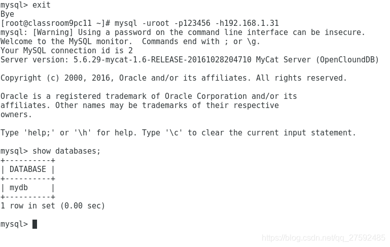 【接前面环境】centos74,使用haproxykeepalived,实现mysql中间件mycat的高可用以及负载均衡killall 0 Haproxy是检查haproxy进程是否 4477