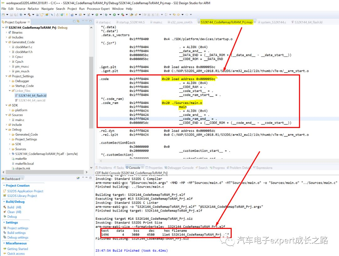 浅谈嵌入式MCU软件开发之S32K1xx系列MCU启动过程及重映射代码到RAM中运行方法详解_汽车电子expert成长之路-CSDN博客