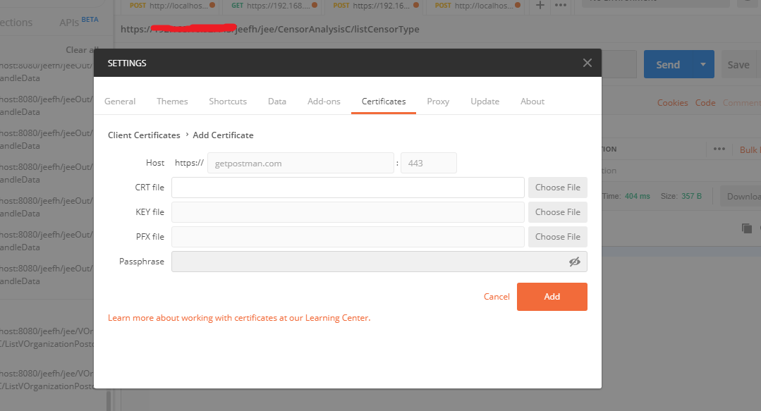 Postman请求https接口_postman中加入crt和key-CSDN博客