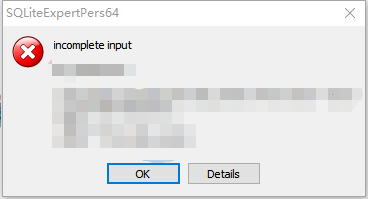 SQLite在已有表中插入行时提示incomplete input-CSDN博客