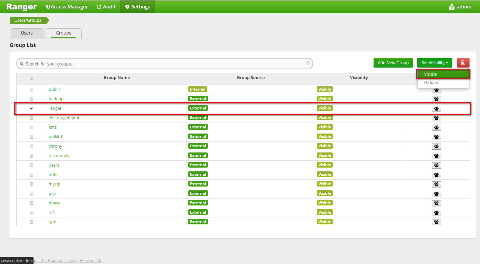 Apache Ranger 1.1.0 用户指南_apache ranger 的官方文档-CSDN博客