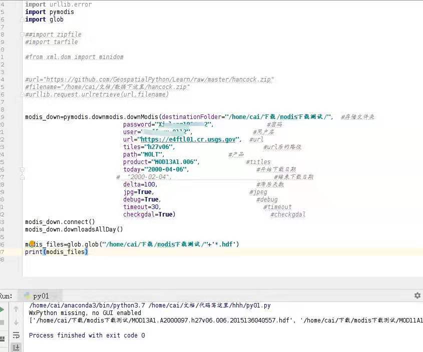 MODIS数据批量下载与处理1-pymodis的使用_mod13a3批量下载-CSDN博客