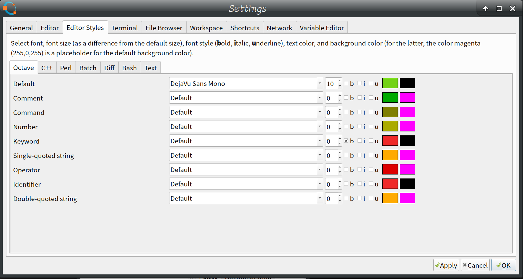 修改octave的editor的背景颜色_octave主题-CSDN博客