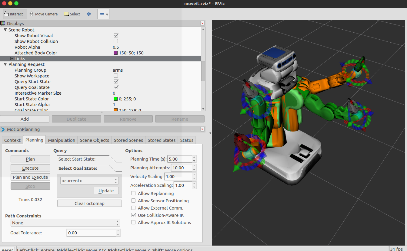Moveit!入门教程(二)-Rviz插件_pr2机器人rviz-CSDN博客