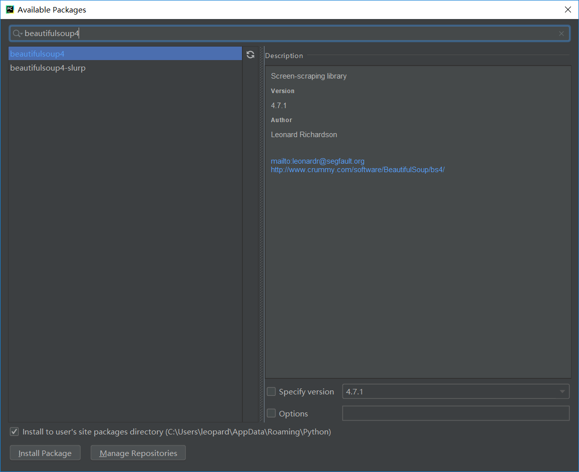 爬虫小记——windows Python37 安装beautifulsoup（菜鸟一枚）python375安装beautifulsoup Csdn博客 