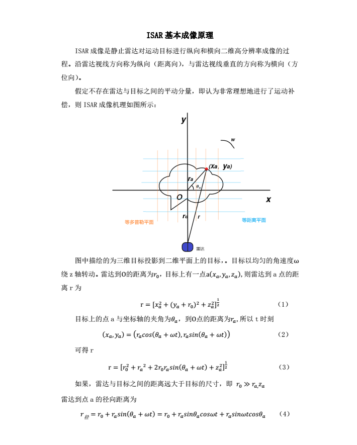 ISAR基本成像原理_isar成像原理-CSDN博客