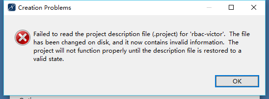 Failed to read the project description file （.project） for '项目名'.-CSDN博客