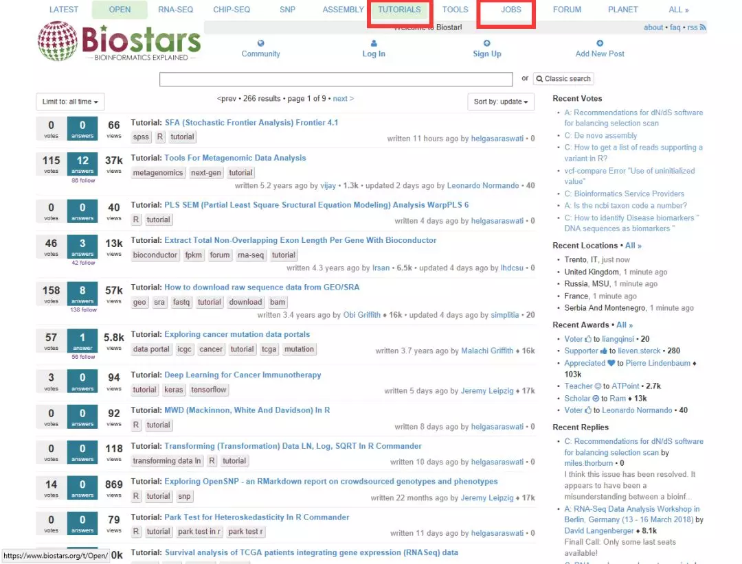 生物信息神奇网站系列（四）：Biostars_基因学苑的博客-CSDN博客