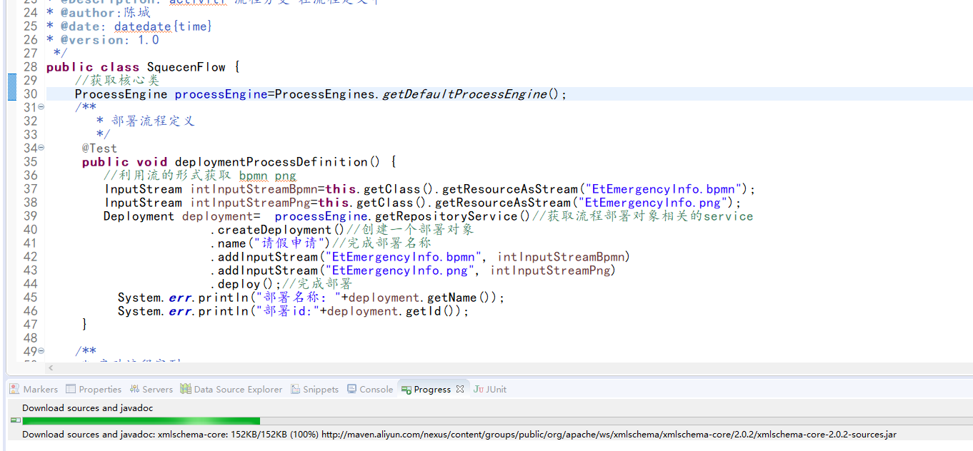 Error creating bean with name 'processEngineConfiguration' defined in resource loaded through(已 ...