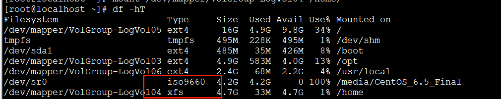 centos6 中减少硬盘分区容量控制，调整LVM逻辑分卷的大小。（xfs与ext4不同文件系统）_reducing active and open logical volume to 400 ...
